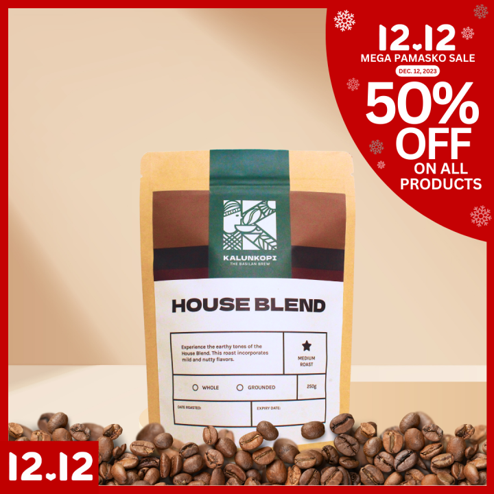 Kalunkopi House Blend Medium Roast Coffee (250g) from Basilan, Mindanao ...