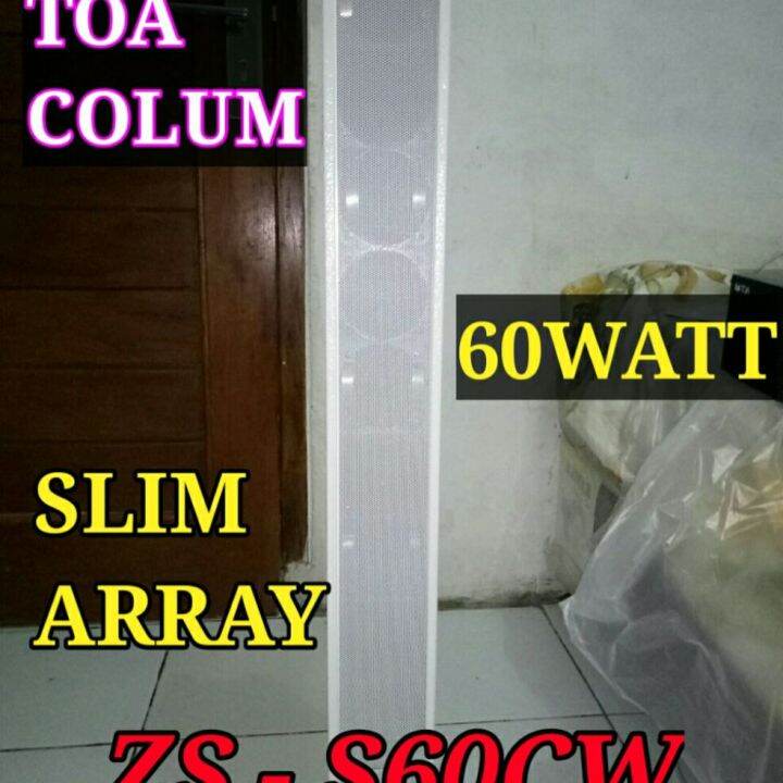 SPEKER COLUM TOA SLIM ARRAY ZS - S60CW 60W ORIGINAL TOA | Lazada Indonesia