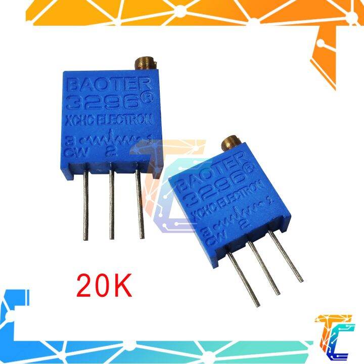 2pcs 20k Potentiometer blue 3296W 3296 50 100 200 500 ohm 1K 2K 5K 10K ...