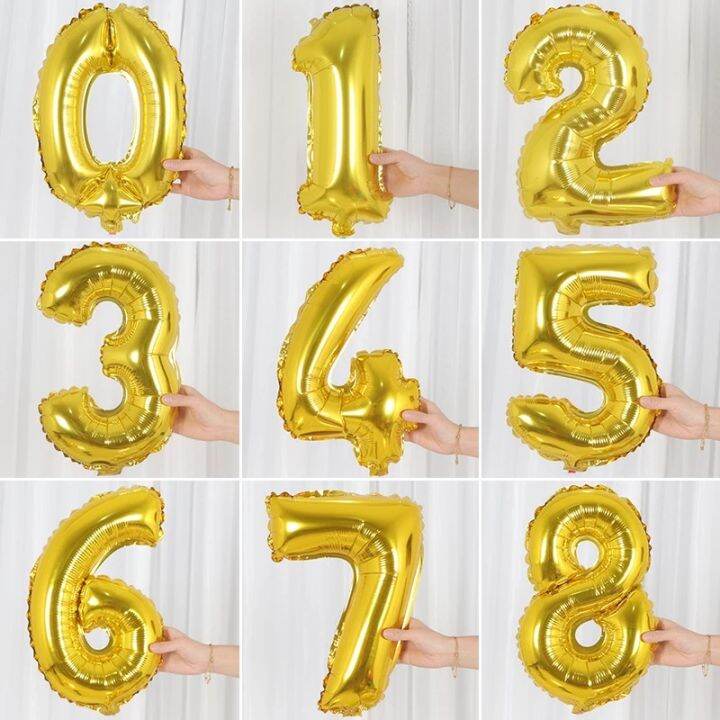 Balon Foil Huruf dan Angka/ Hiasan Pesta/ Balon Foil Ukuran 40cm/ Balon ...