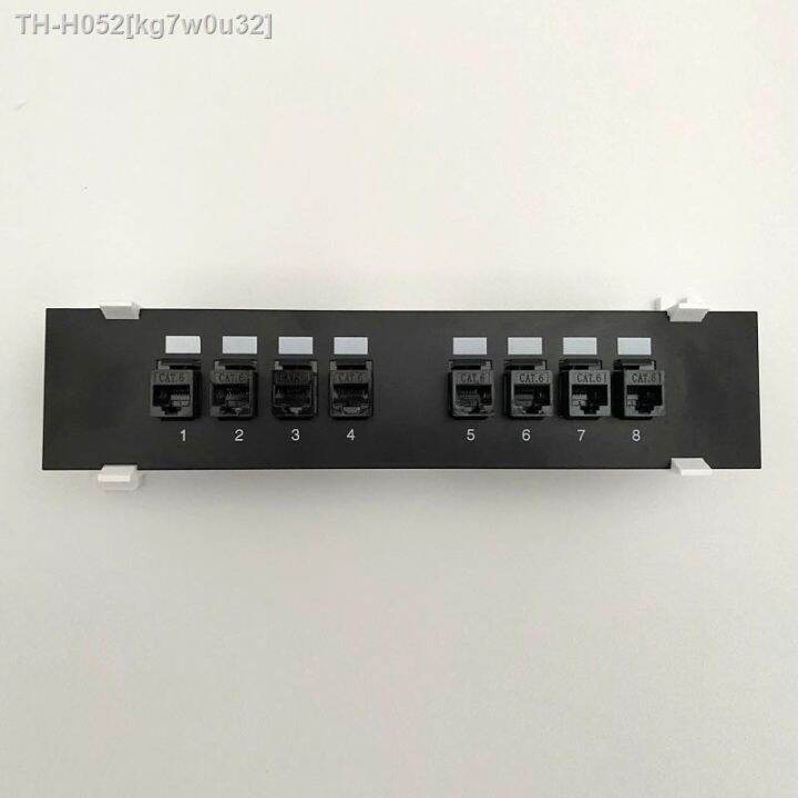 ☎♀ 8 Ports Patch Panel CAT6 RJ45 Extender Keystone Gigabit LAN Coupler ...