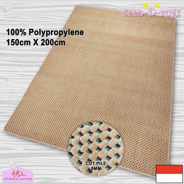 Karpet polypropylene alas lantai ruang tamu tidur permadani bulu modern ...