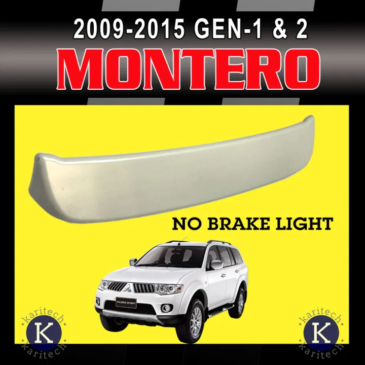 OEM Spoiler for Montero Sport 2009 - 2015 NO Brake Light (Gen-1 and Gen ...