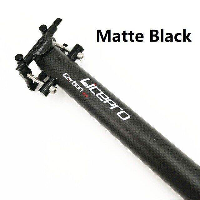 Litepro Brompton หลักอานคาร์บอนไฟเบอร์31.8มม.* 580มม.จักรยาน Ultralight ...