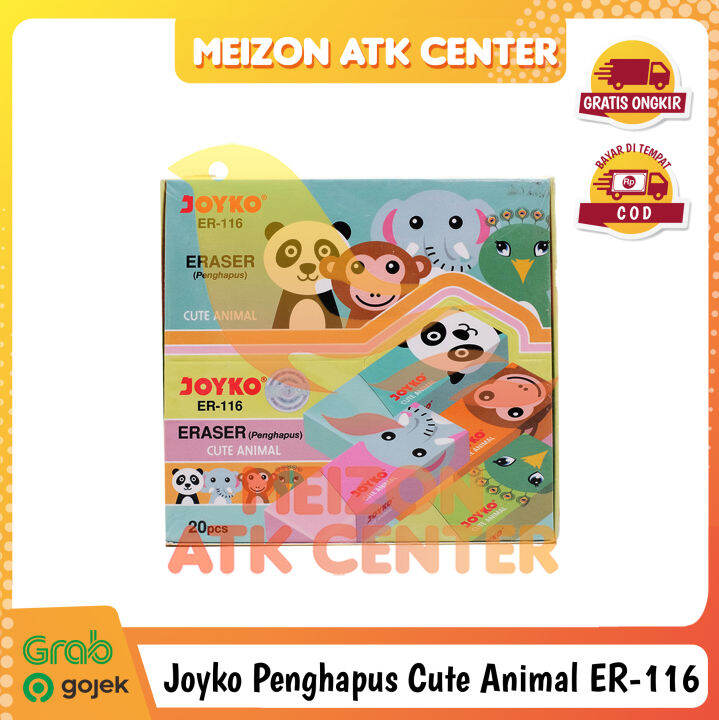 JOYKO Eraser ER-116 Cute Animal Penghapus Pensil Lucu [1 BOX 20 PCS] | Lazada Indonesia