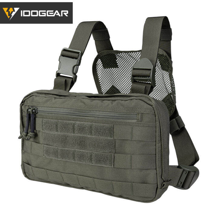 IDOGEAR Tatcical Chest Rig MOLLE Shoulder Bag Military Multi-Purpose ...