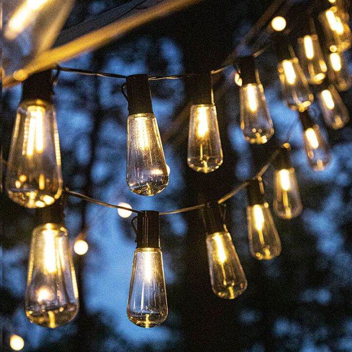 20/30 LED Solar Bulb String Lights Outdoor Waterproof Patio Strings ...