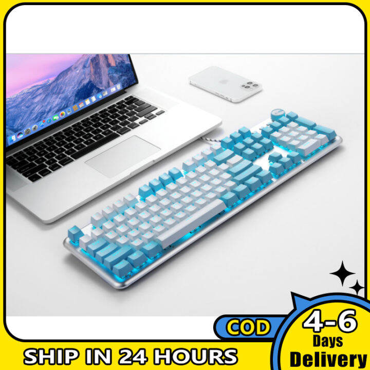X9 White Blue Mechanical Keyboard Full-key Multi-function High Special ...