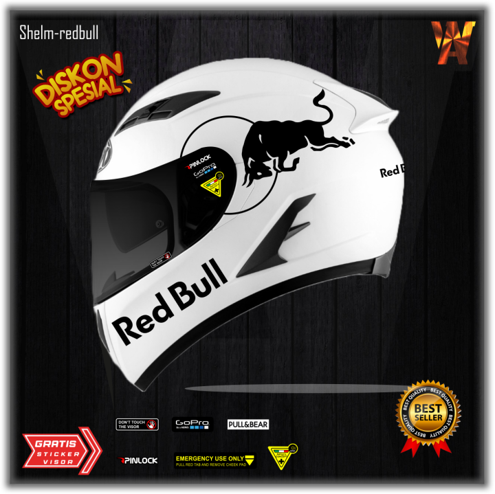 Stiker Redbull Untuk Helm Halfface/Fullface Aksesoris | Lazada Indonesia