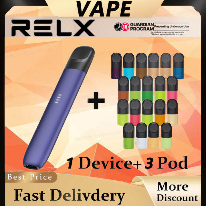 《3 Free Pods》RELX Infinity Essential Phantom (5TH) Device Kits Vape Set ...
