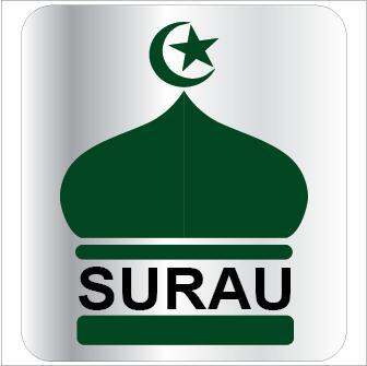 SURAU SIGN STICKER (SILVER BRUSHED STICKER) 105X115MM | Lazada