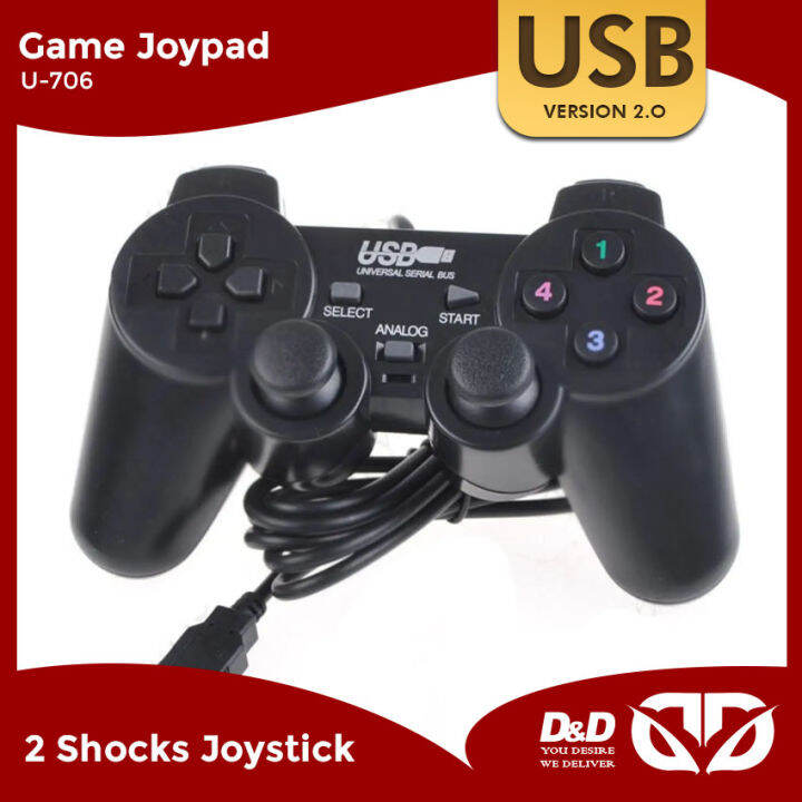 D&D | U-706 2Shocks Joystick Hi-Speed USB 2.0 Game Joypad | Lazada PH