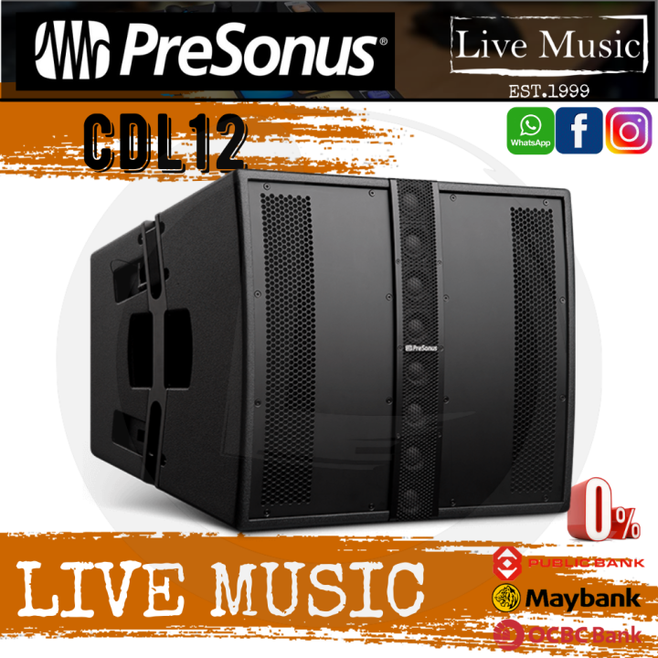 PreSonus CDL12 Hybrid Point Source/Line Array Constant Directivity ...