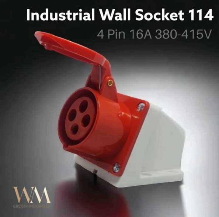 Industrial Wall Socket 114 Surface Mounting Waterproof | Lazada Indonesia