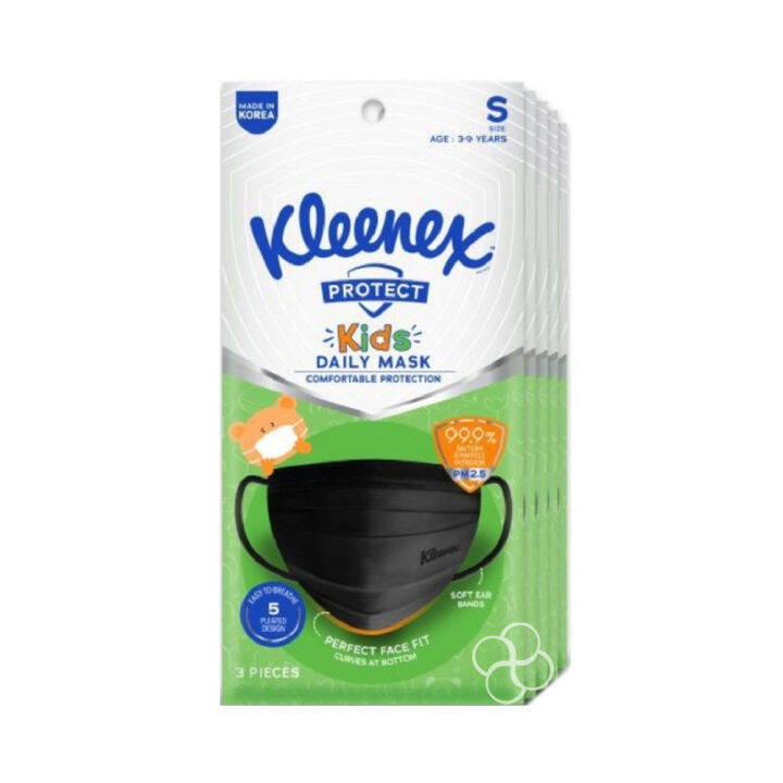 Kleenex Protect Kids Daily Black Mask 5s | Lazada PH