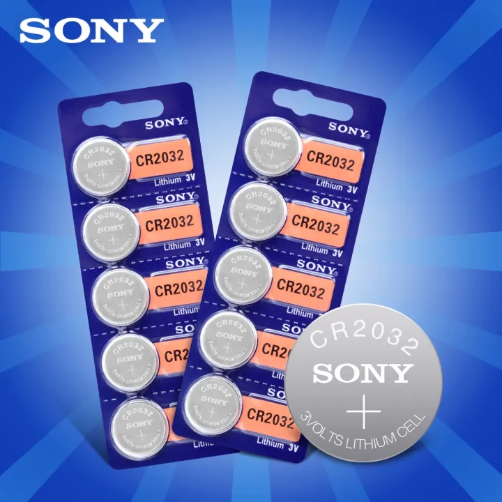 10pcslot sony CR2032 3V Lithium Watch Remote Control Calculator CR2032 ...