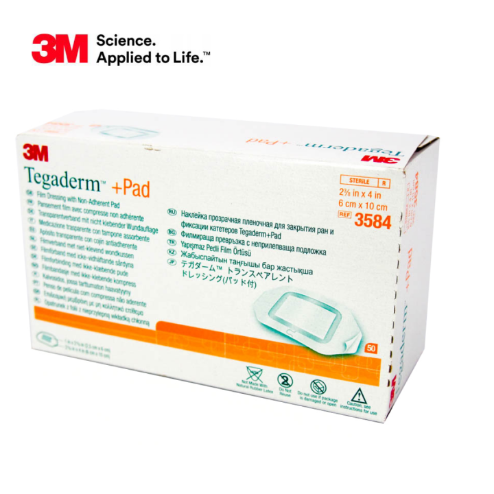 3M™ Tegaderm™ +Pad Film Dressing with Non-Adherent Pad, 3584, Dressing ...