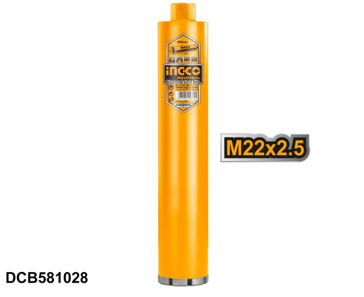 Ingco Industrial Diamond Core Bit Wet and Dry M22 x 2.5 102mm DCB581028 ...