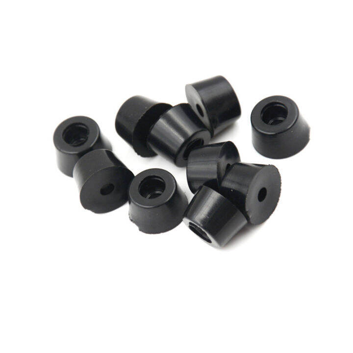 [JINXING] 10Pcs 17 x 10mm Round Cabinet Black Rubber Instrument Case ...