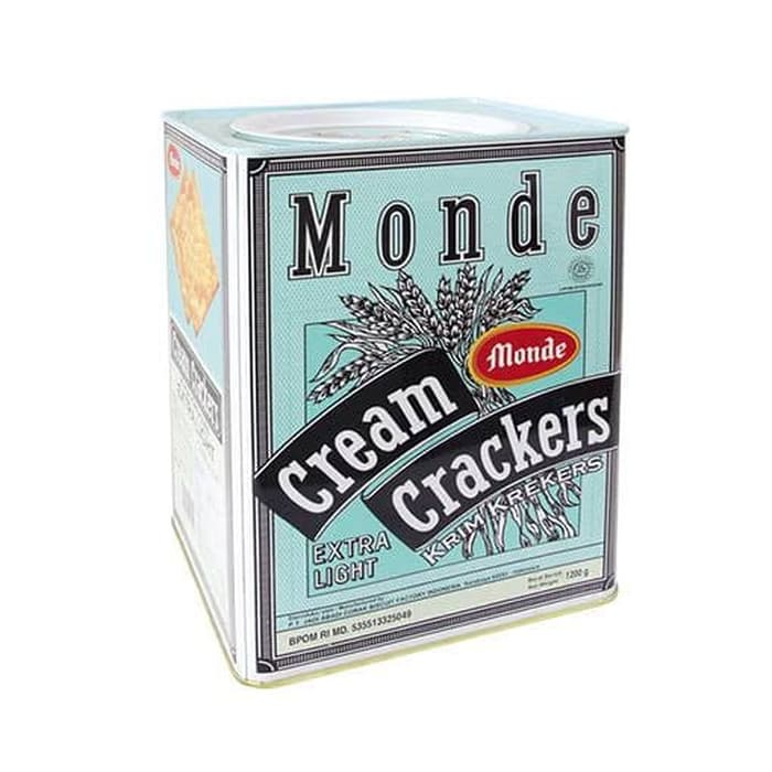 Monde Cream Crackers 1.2kg / Biscuit Kaleng Monde 1200gram | Lazada ...