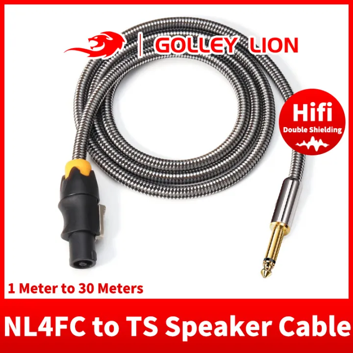 GOLLEY LION Speakon to 1/4" Male Speaker Cables, Professional 12 Gauge ...