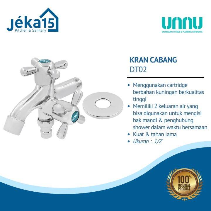 UNNU DT02 KRAN CABANG STAINLESS | Lazada Indonesia