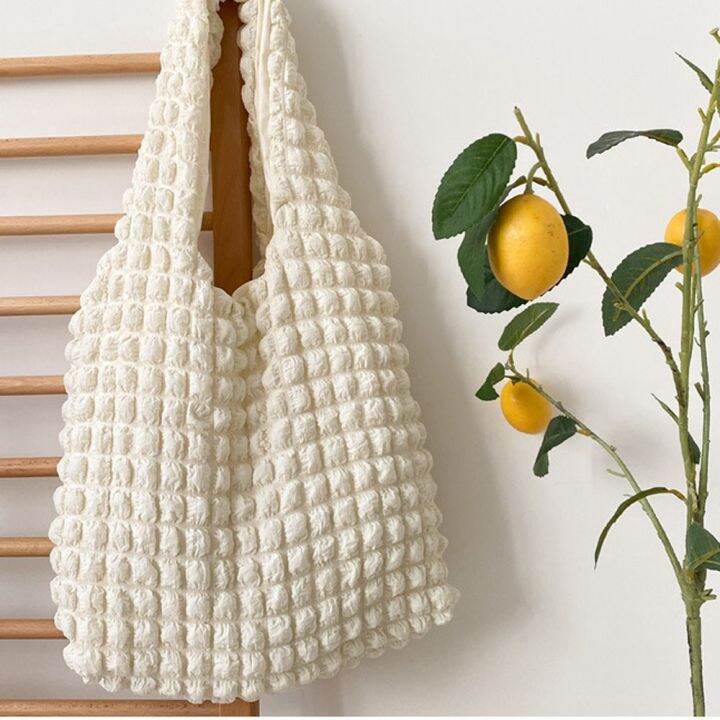 FHDFH Beach นุ่มสำหรับเด็กผู้หญิงกระเป๋าถือสตรีจีบถุงช้อปปิ้งขนาดใหญ่ ...