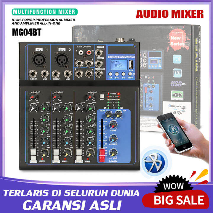AUDIO MIXER mixer profesional 4-channel MG04BT mixer USB penguat sinyal Penguat KTV penguat ...
