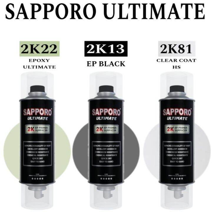 cat spray pilok pilox cat semprot saporo SAPPORO ULTIMATE 2K 2k81 clear ...