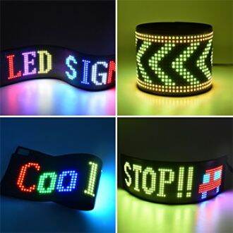 LED Flexible Display Bluetooth Smart APP Control Scrolling Text Pattern Animation RGB LED Matrix ...