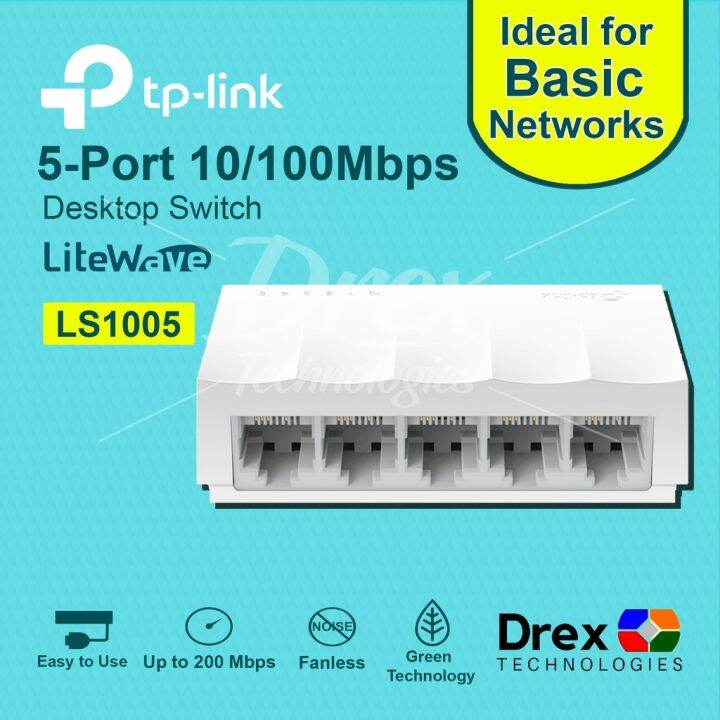 Immediate delivery TP-LINK LS1005 5 Port 10100Mbps Desktop Switch Hub ...