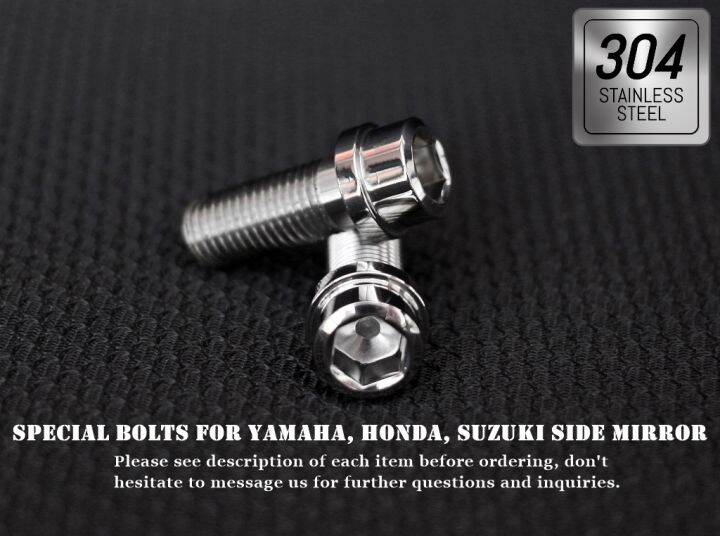 Stainless Custom Bolts for Motorcycle Side Mirror | Lazada PH