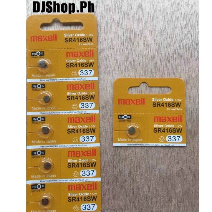 Original maxell battery SR416sw 337 1.55v silver oxide Made in japan ...