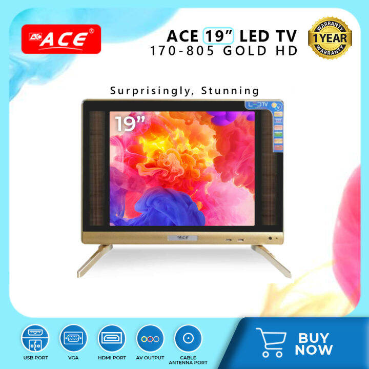 19" LED TV 170 - 805 Gold HD LED TV Frameless Flat screen LED TV | Lazada PH