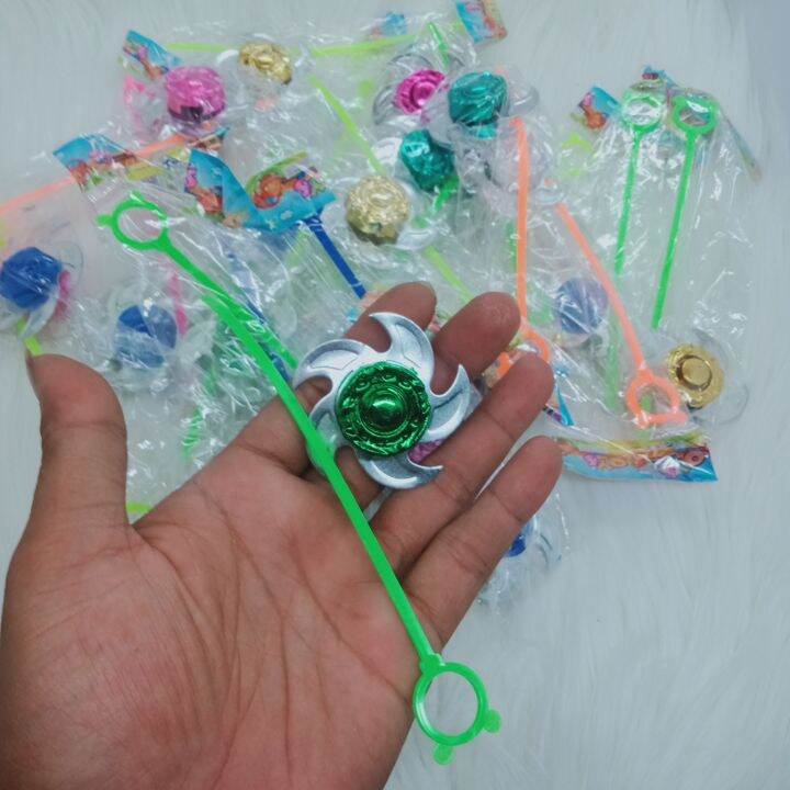 Farida 10 Pcs mainan gangsing besi tarik beyblade / gasing adu / mainan tradisional / mainan ...