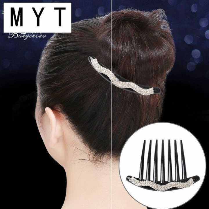 sirkam rambut sanggul wanita permata zirkon korea 7 gigi | Lazada Indonesia