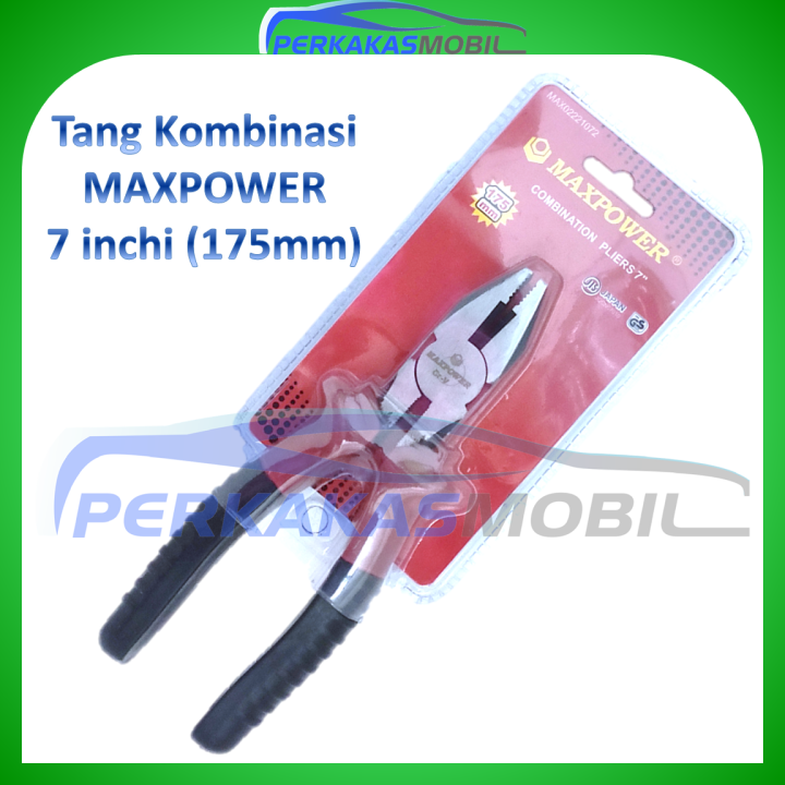 MAXPOWER Tang Kombinasi 7 inchi 17.5cm 175mm JIS Baja Karbon 55 CRV ...