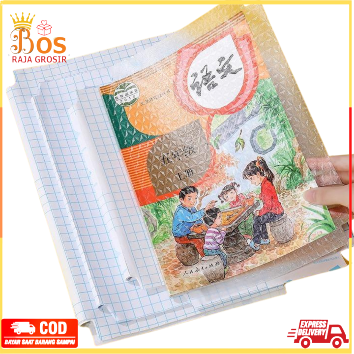 Stiker Sampul Buku Isi 10 Lembar Self Adhesive Book Cover Waterproof