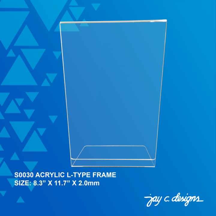 Acrylic L-Type Frame Jay C. Designs | Lazada PH