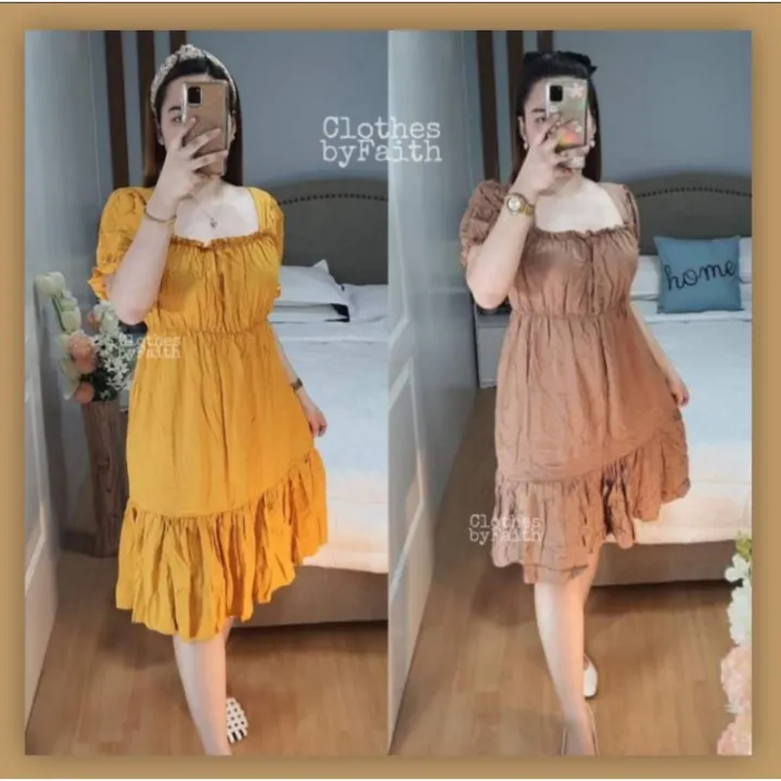 HANNAH PUFF Casual and Formal Dress Can fit up to XL Plus size ...