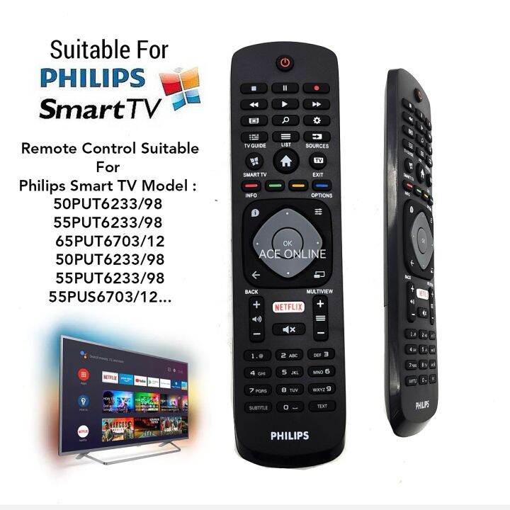 Replacement For Philips SMART TV Remote Control 398GR08BEPHN0013HT With Netflix | Lazada
