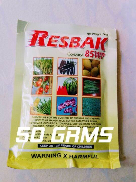 RESBAK 85WP CARBARYL INSECTICIDE/LIKE SEVIN (50 GRMS) | Lazada PH