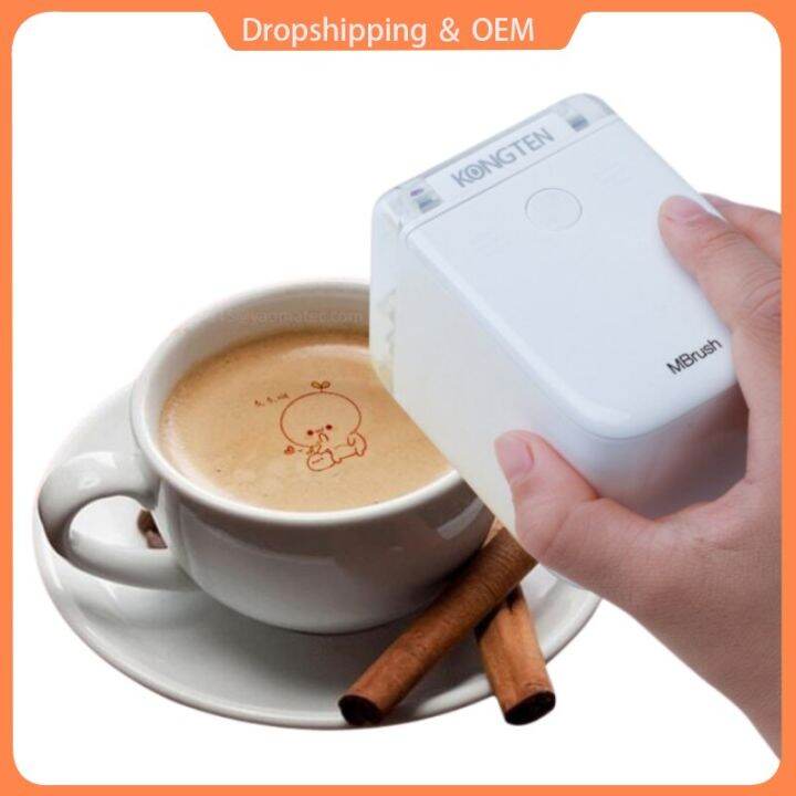 Mbrush Edible Ink Printer Portable Inkjet Handheld Food Coffee Bread ...