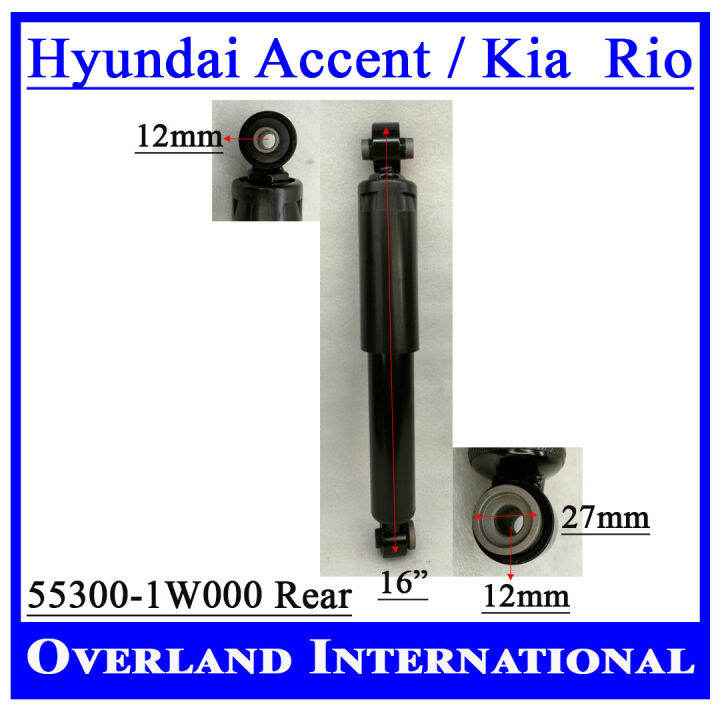 SHOCK ABSORBER, Rear, Gas Type, Year 2012/UP, For Hyundai Accent 2012 ...