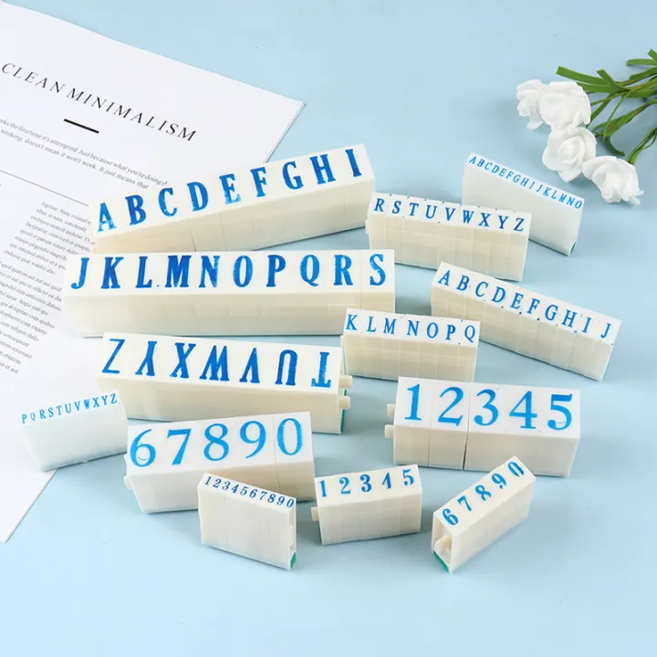 TANG A to Z Letters English Stamp 1-9 Digital Symbol Seal Scrapbooking ...