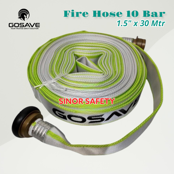 Selang Hydrant GOSAVE Pemadam 10 Bar 1.5 x 30 Meter Coupling Machino ...