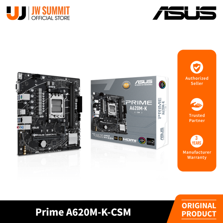 Asus Prime A620M-K-CSM AMD AM5 Socket A620 Chipset Micro-ATX ...