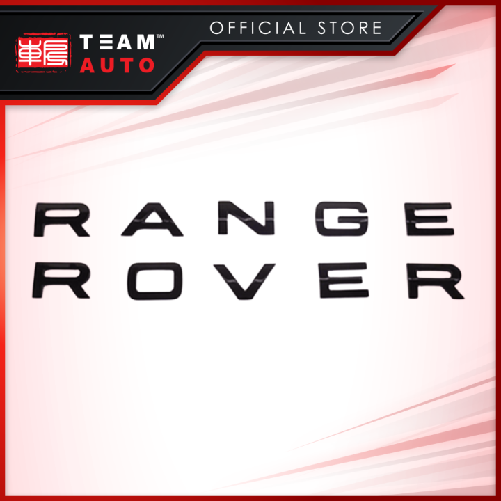 Team Auto TAP2528 Black Colour Range Rover Letter Logo For Front Hood ...