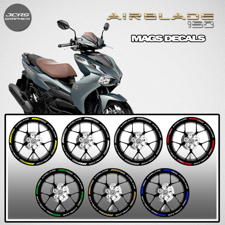 Honda Airblade 150 Mags decal - cutout rim sticker vinyl for motorcycle ...
