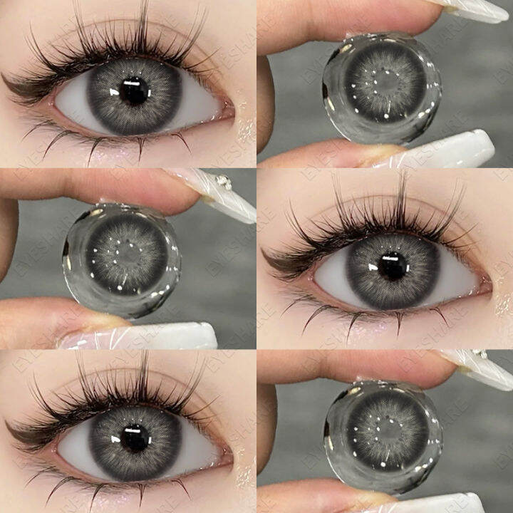 COD Menyinarimu Softlens MINUS【-1.00~-6.00】1Pasang PATTAYA Gray Softlen ...